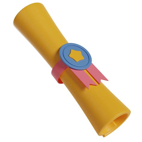 Certificate Scroll 3d Illustration 20036455 Png