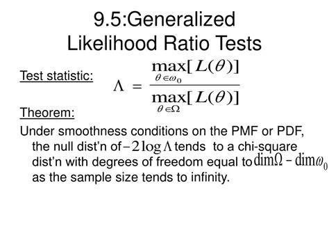 generalized likelihood ratio test
