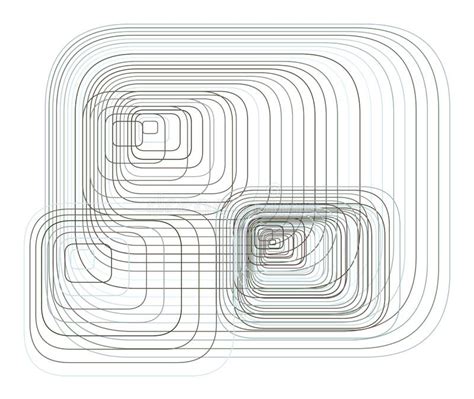 Geometric Conceptual Background Rounded Rectangle Pattern For Design Template Square Graphic