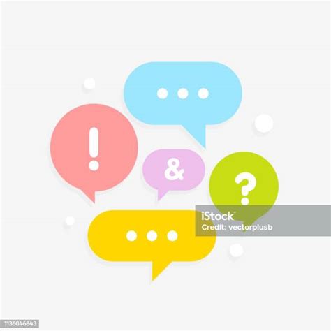 벡터 일러스트 레이 션의 통신 개념입니다 다채로운 대화 연설 거품 벡터 일러스트 Brand Name Online Messaging Platform에 대한 스톡 벡터 아트 및