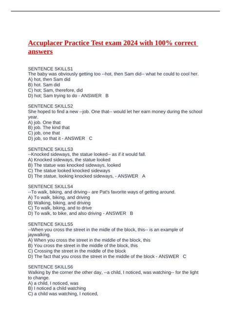 Accuplacer Practice Test Exam 2024 With 101 Accuplacer Practice Stuvia Us