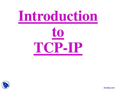 Tcp Ip Information Technology Lecture Slides Slides Information