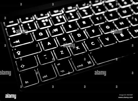 Backlit Computer Keyboard Stock Photo Alamy