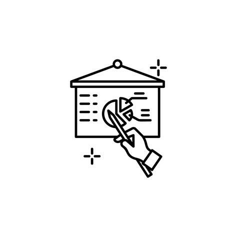 Analytics Hand Charts Vector Icon Illustration 23164081 Vector Art At