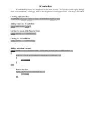 JComboBox How To Create Add Items And Get Selected Item In Course Hero
