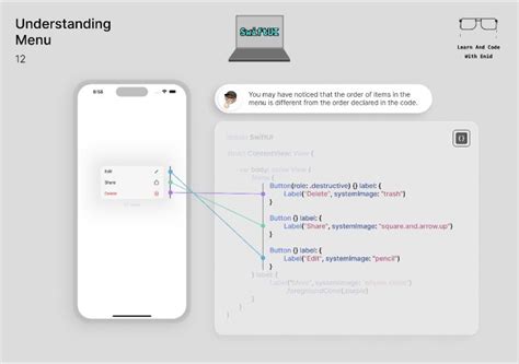 Learn And Code With Enid On Linkedin Explaning Menu In Swiftui With Visuals💡 Unlock All The
