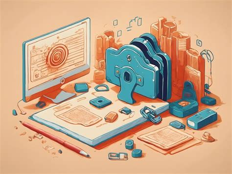 Premium Ai Image Flat Illustration Of Encryption