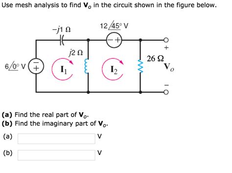 solved use mesh analysis to find vo in the circuit shown in