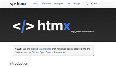 Trying HTMX