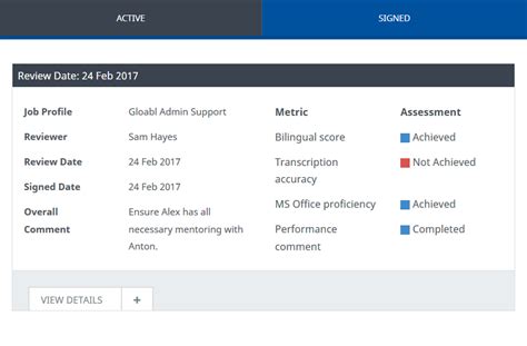 Viewing A Metrics Review For A Team Member