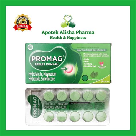 Jual Promag Tablet Kunyah Strip Tablet Promah Tablet Obat Sakit Maag Kembung Promagh