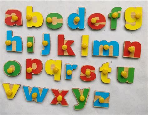 Wooden Brown Base Small Consonants Educational Puzzle At Rs 80piece