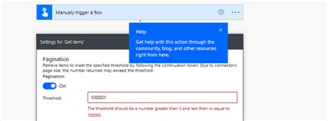 List Set The Pagination For Sharepoint Get Items To Be More Than 100000 Inside Our Power