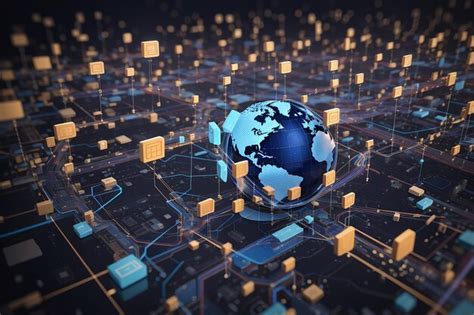 Premium Ai Image Code Symphony Illustrating The Endless Blockchain Transaction Stream