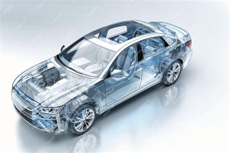 Premium Ai Image Projection Of A Modern Car 3d Graphic Visualization