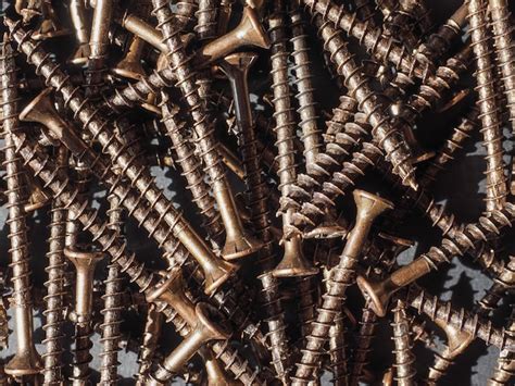 Premium Photo Wood Screws Texture
