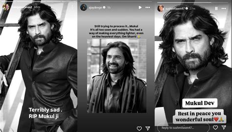 Kangana Ranaut Sushmita Sen Mourn Mukul Devs Demise Son Of Sardaar 2 Co Star Vindu Reveals