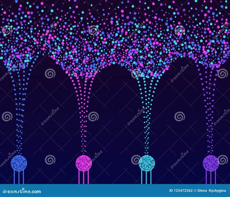 Vector Abstract Colorful Big Data Information Sorting Visualization