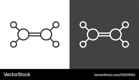 Ethylene Molecule Icon Royalty Free Vector Image