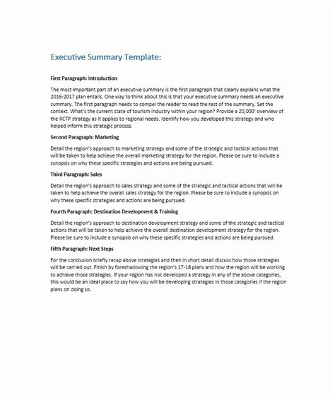 Summary Document Template Peterainsworth