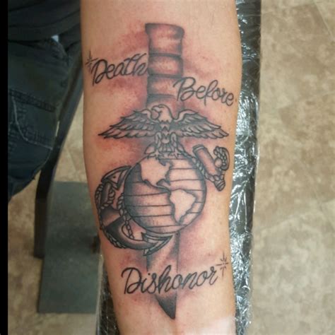 Death Before Dishonor Tattoo Usmc
