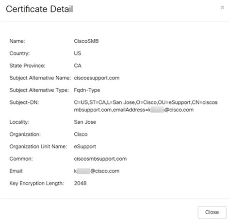 Certificate Import Export Generate Csr On The Rv160 And Rv260 Series Router Cisco