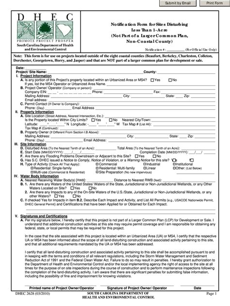 Dhec 2740 Form Printable Printable Forms Free Online