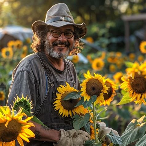 Free Sunflower Field Smile Image Gardener Sunflowers Smile