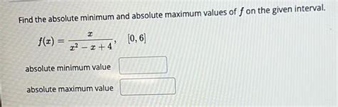 [answered] Find The Absolute Minimum And Absolute Maximum Values Of F Kunduz