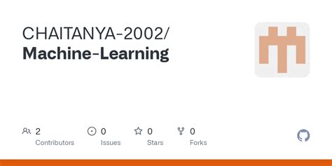 GitHub CHAITANYA 2002 Machine Learning