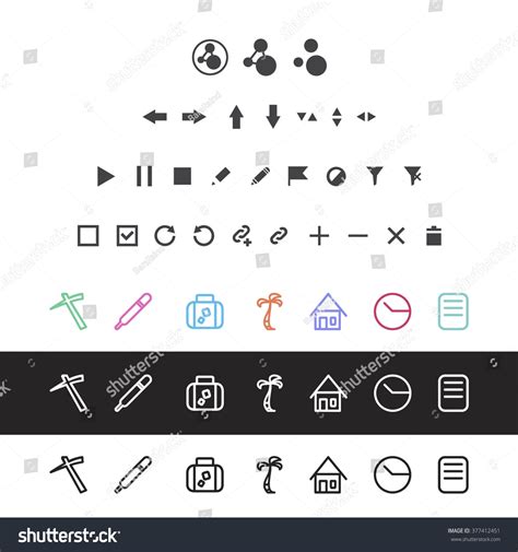 web app icons user interface symbols stock vector royalty free