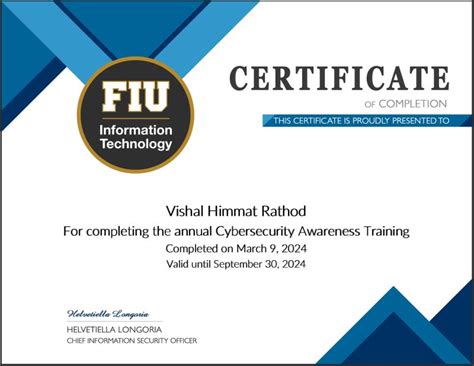 Vishal Rathod On Linkedin Completed Cybersecurity Awareness Training