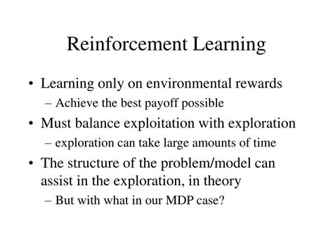 Ppt Using Mdp Characteristics To Guide Exploration In Reinforcement
