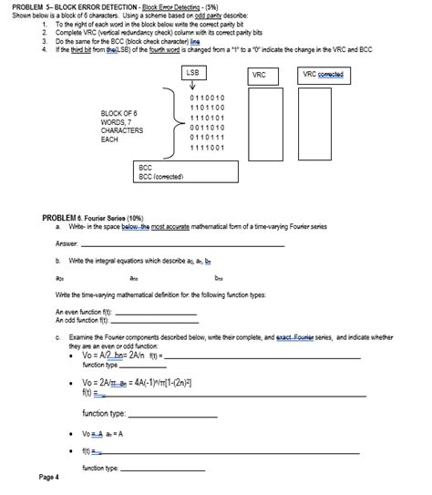 Solved Problem 5 Block Error Detection Block Error