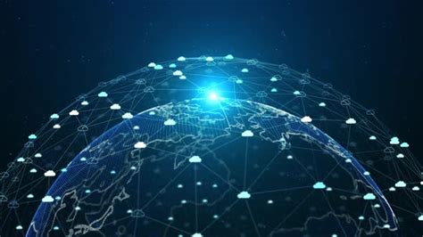 Cloud Computing Cybersecurity Digital Data Technology Network Connection Around The World