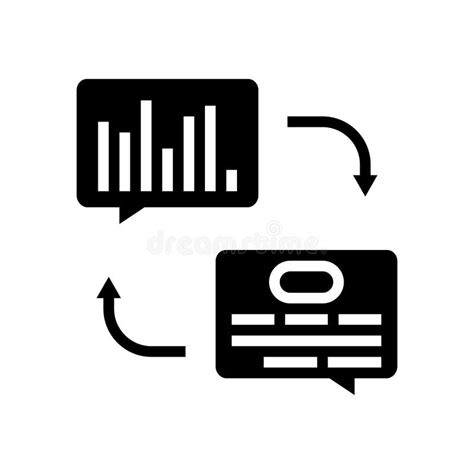 Text Speech Wave Nlp Glyph Icon Vector Illustration Stock Illustration