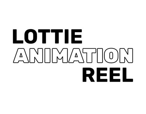Lottie Icon Animation Reel Behance