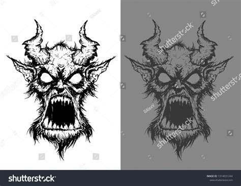 Scary Demon Face Drawings