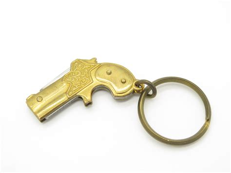 Vintage Proto 1 Seki Japan Miniature Derringer Pistol Keychain Folding