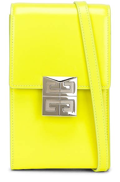 Givenchy Mini 4g Vertical Bag In Fluo Yellow Fwrd