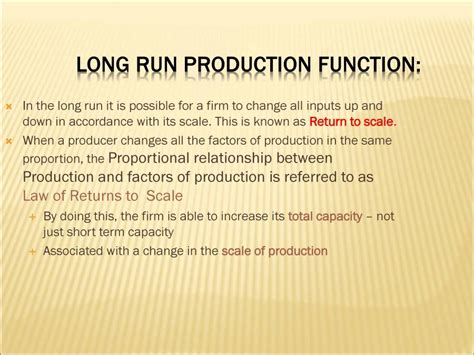 Production Function Economics Powerpoint Slides Learnpick India