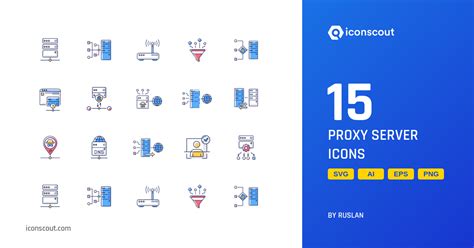 Proxy Server Icon Pack Free Download Network Communication Icons IconScout