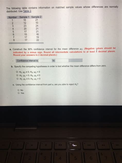 Solved The Following Table Contains Information On Matched