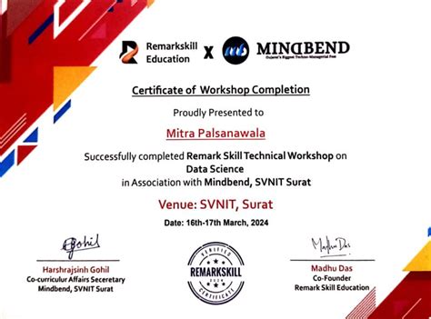 Mitra Palsanawala On Linkedin Datascience Machinelearning Workshop Learningjourney