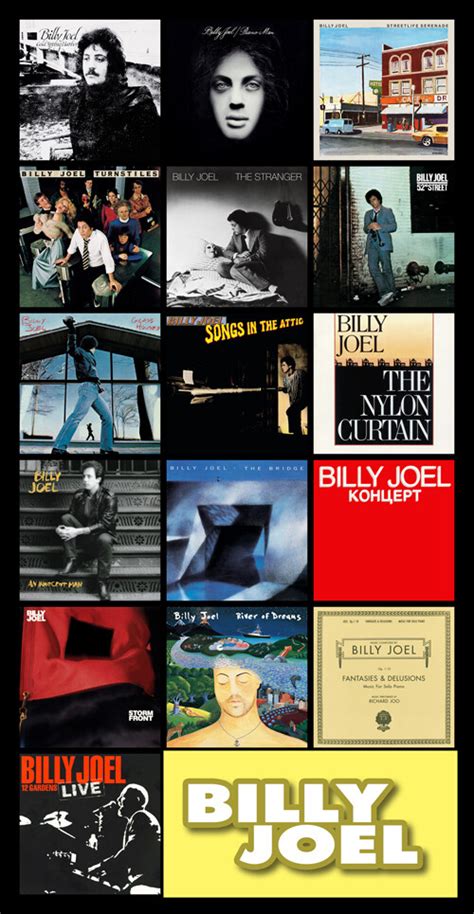 Billy Joel Album Cover Discography Magnet 3 75 X 4 75 Ebay