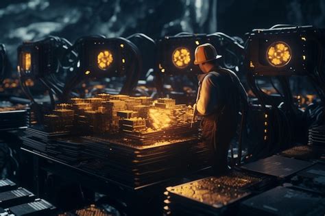 Premium Photo Cryptocurrency Mining Concept
