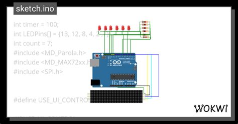 Dot Matrix Yogesh Wokwi Esp32 Stm32 Arduino Simulator