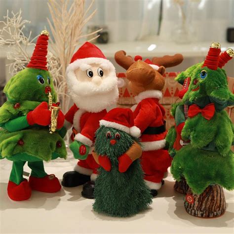 크리스마스 춤추는 트리 트월킹 인형 11type 움직이는 장식 데코 산타 루돌프 멜로디 댄싱 캐롤 홈 파티 소품