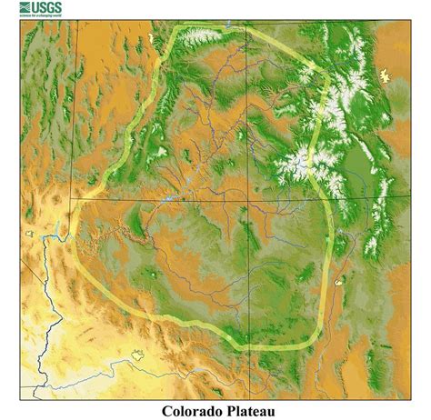 Colorado Plateau Usa Map