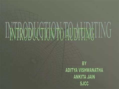 PPT INTRODUCTION TO AUDITING PowerPoint Presentation Free Download ID 2950981